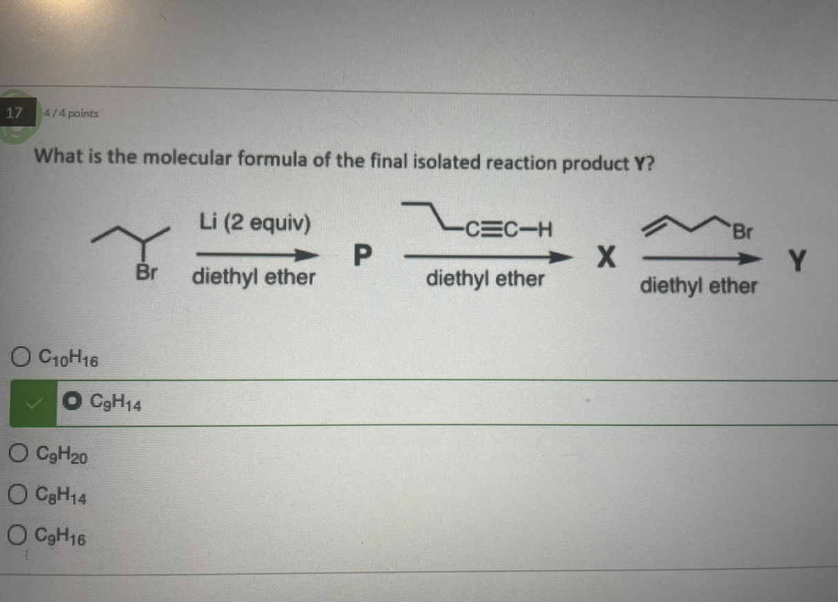 Solved What is the molecular formula of the final isolated | Chegg.com
