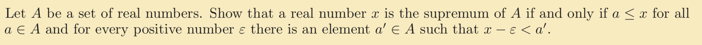 Solved 1.6.18 Formulate a condition analogous to the | Chegg.com