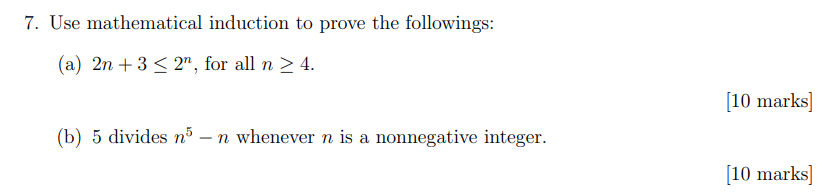 Solved 7. Use mathematical induction to prove the | Chegg.com