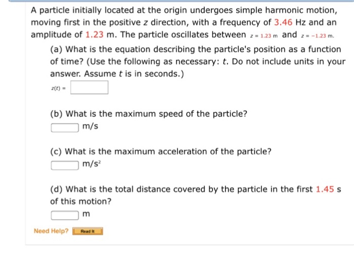 Solved A particle initially located at the origin undergoes | Chegg.com