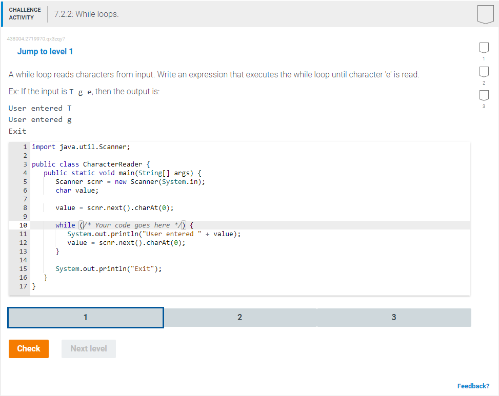 Solved \begin{tabular}{l|l} CHALLENGE & 7.2.2: While loops. | Chegg.com Solved \begin{tabular}{l|l} CHALLENGE & 7.2.2: While loops. | Chegg.com