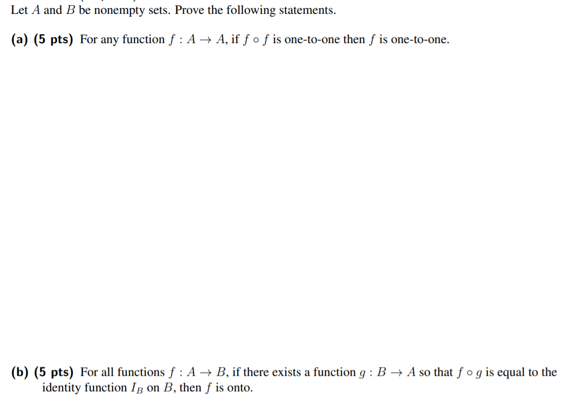 Solved Let A and B be nonempty sets. Prove the following | Chegg.com