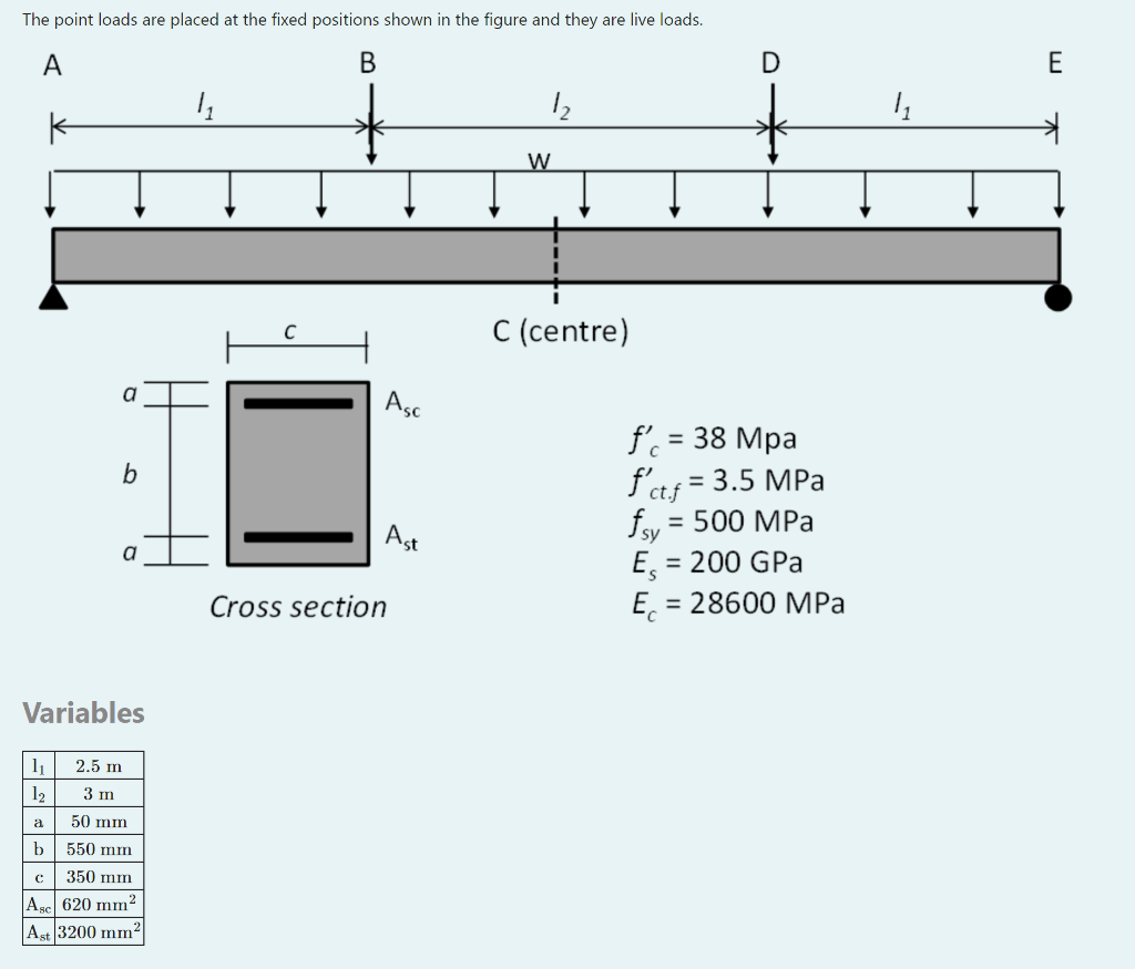 [Solved]: The point loads are placed at the fixed positio