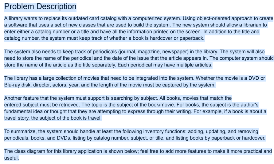 Solved A library wants to replace its outdated card catalog | Chegg.com