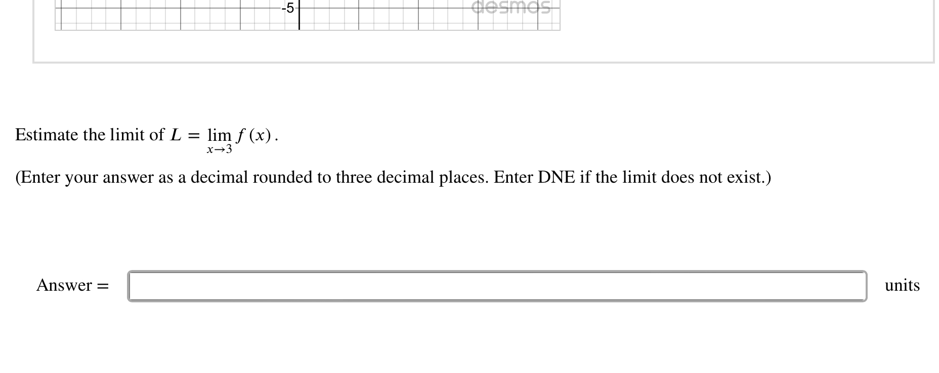 Estimate the limit of L=limx→3f(x). (Enter your | Chegg.com