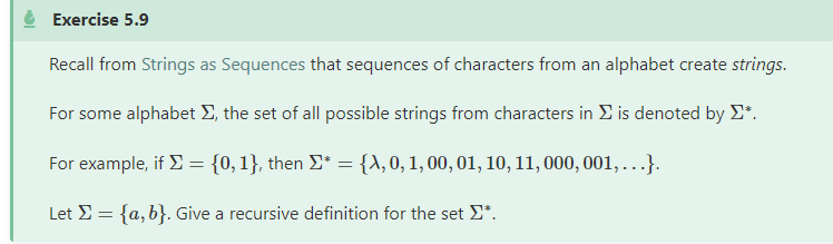 Solved Recall from Strings as Sequences that sequences of | Chegg.com