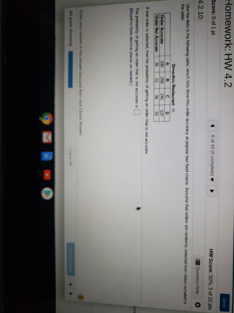 Solved Save Homework Hw 4 2 Score 0 Of 1 Pt 4 2 10 6 Of 10
