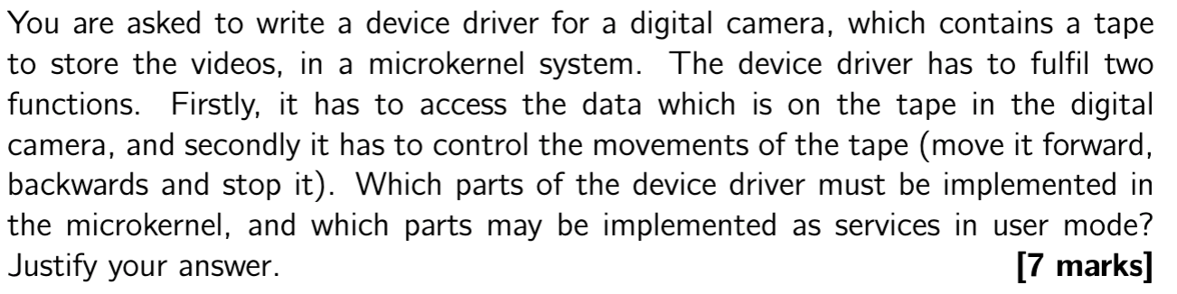 Solved You are asked to write a device driver for a digital | Chegg.com