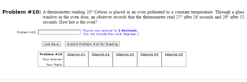 Solved Problem \# 10: A thermometer reading 20∘ Celsius is | Chegg.com