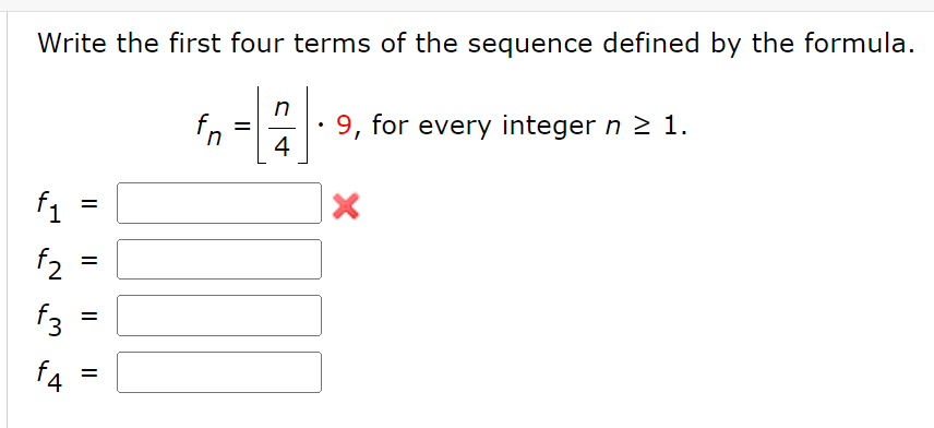 Solved Write the first four terms of the sequence defined by | Chegg.com