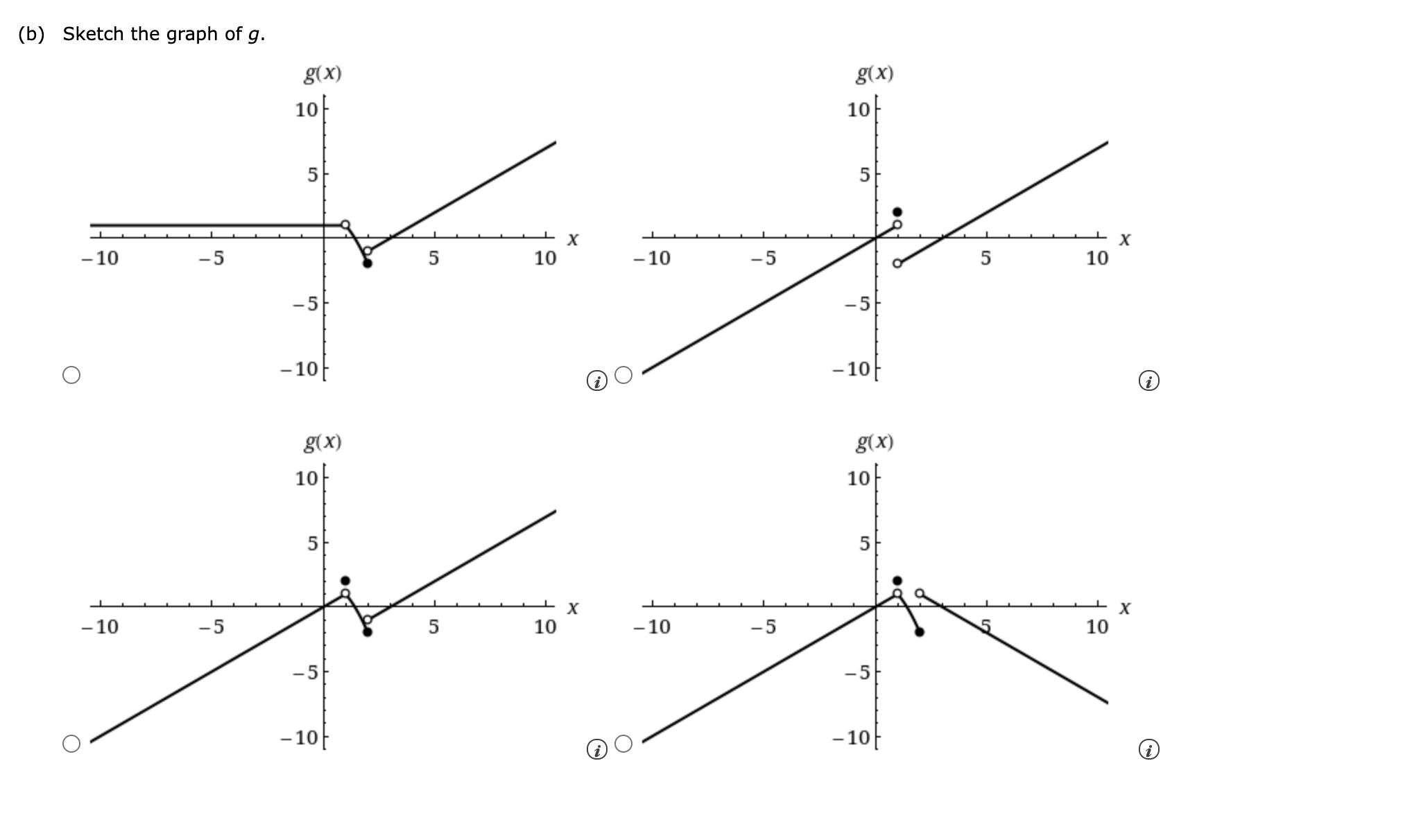 Solved \\[ g(x)=\\left\\{\\begin{array}{ll} x & \\text { if | Chegg.com