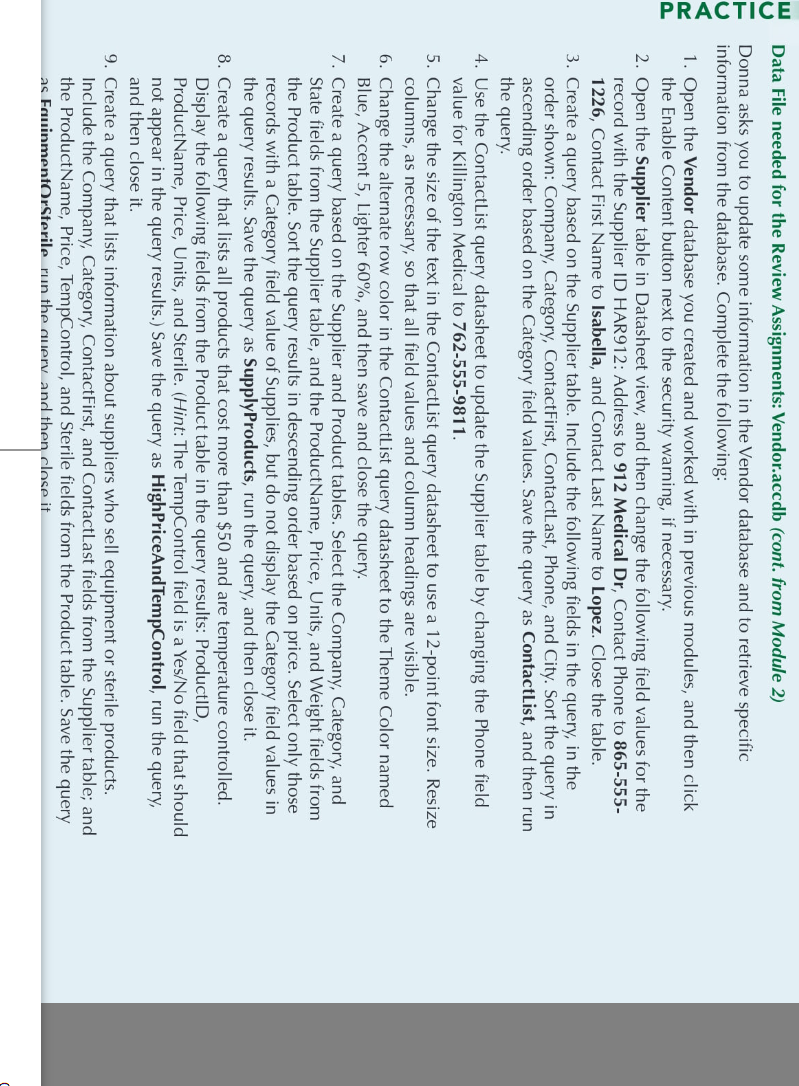 Data File needed for the Review Assignments: | Chegg.com