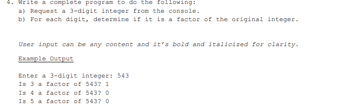 Solved 4. Write a complete program to do the following: a) | Chegg.com
