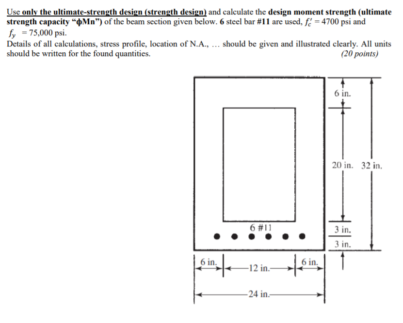 Solved Use only the ultimate-strength design (strength | Chegg.com
