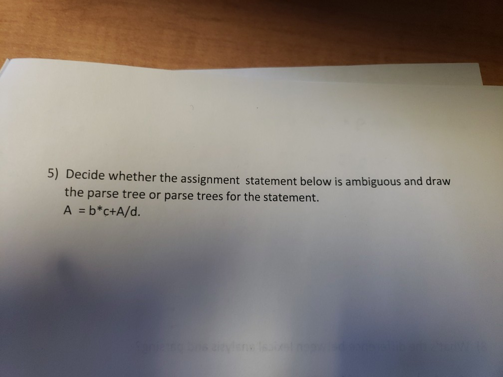 Solved 5) Decide whether the assignment statement below is | Chegg.com