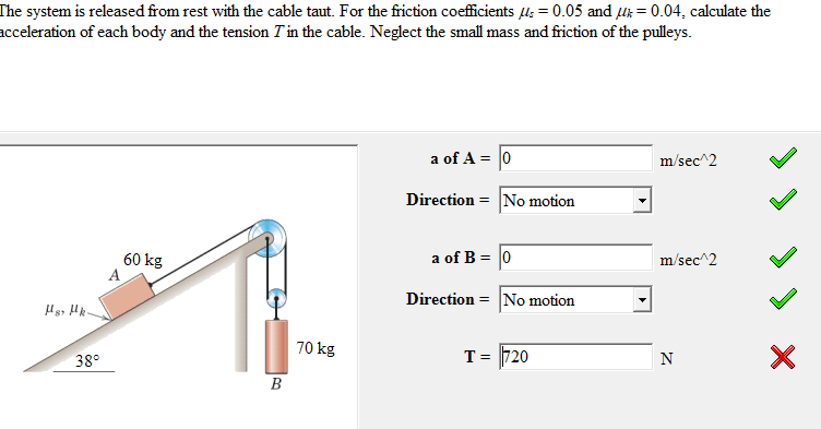 Solved The system is released from rest with the cable taut. | Chegg.com