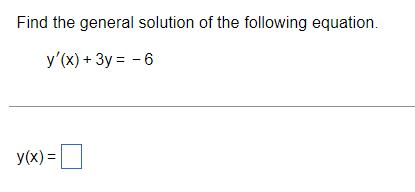 Solved Find the general solution of the following equation. | Chegg.com