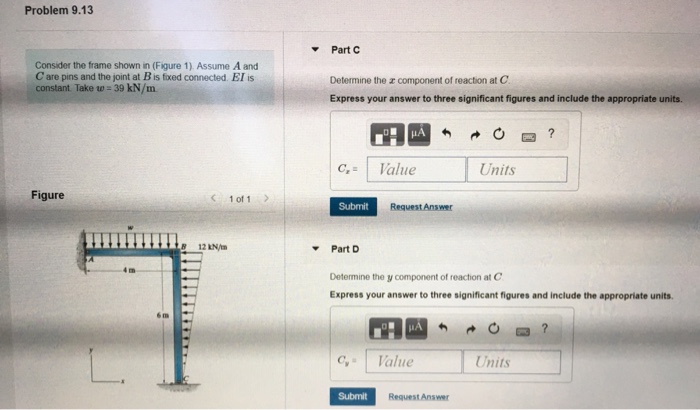 Solved Problem 9.13 Part A Consider the frame shown in | Chegg.com