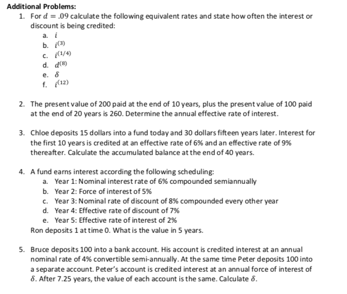 Solved Additional Problems: 1. Ford.09 calculate the | Chegg.com