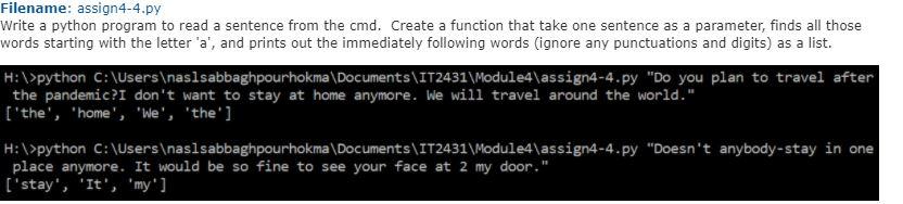 Solved Filename Assign4 4 Py Write A Python Program To Read