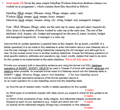 Solved 1. (total marks 20) Given the same simple | Chegg.com
