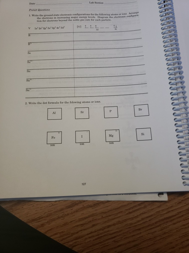 Solved Date Lab Section Prelab Questions 1. Write the ground | Chegg.com