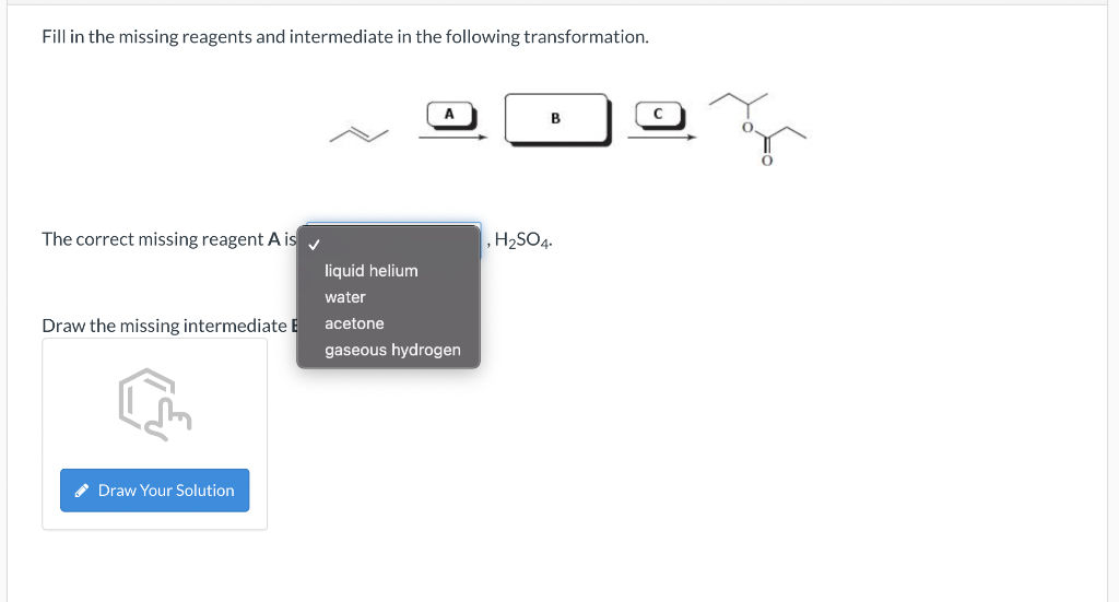 Solved Fill in the missing reagents and intermediate in the | Chegg.com