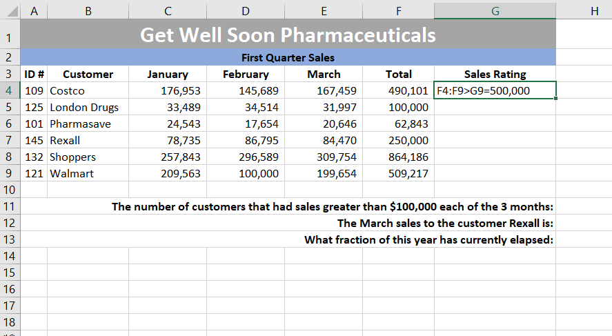 Solved 23. ﻿Create a formula in cell G4 ﻿that determines the | Chegg.com