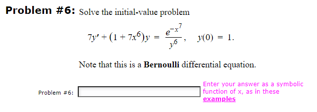 Solved Problem #6: Solve the initial-value problem | Chegg.com