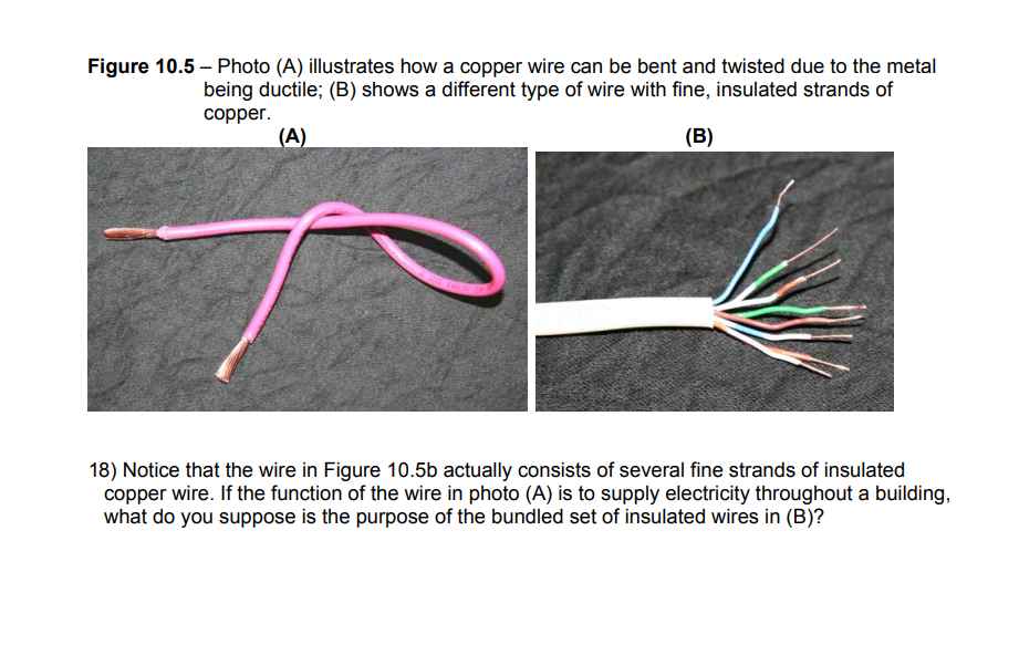 Solved Figure 10.5 - Photo (A) illustrates how a copper wire | Chegg.com