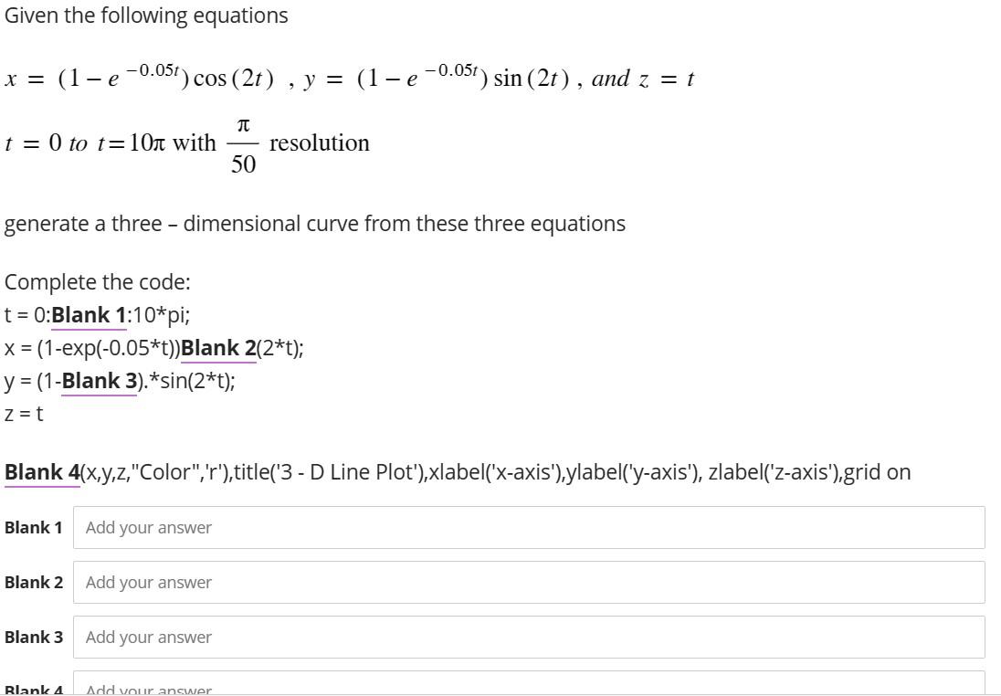 Solved Given the following equations | Chegg.com