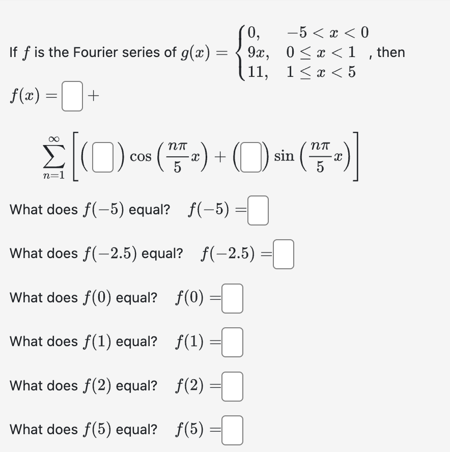 Solved If f is ﻿the Fourier series | Chegg.com