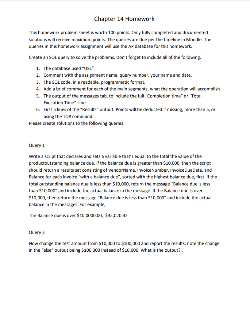 Solved Chapter 14 Homework This homework problem sheet is | Chegg.com