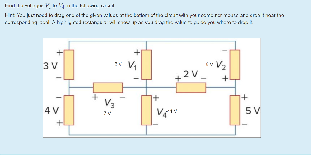 Solved Find the voltages Vi to V4 in the following circuit. | Chegg.com