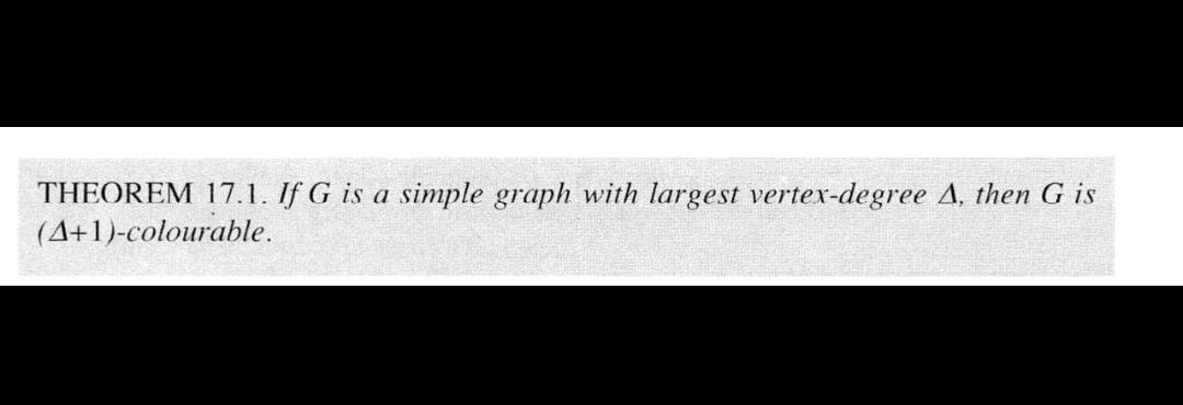 Solved THEOREM 17.1. If G is a simple graph with largest | Chegg.com