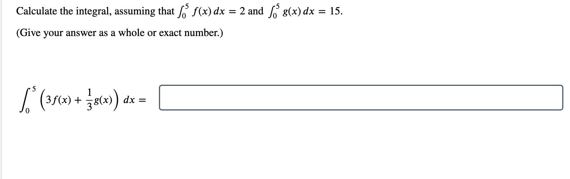Solved Calculate the integral, assuming that ∫05f(x)dx=2 and | Chegg.com