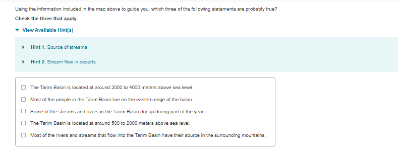 Solved Using the information included in the map above to | Chegg.com