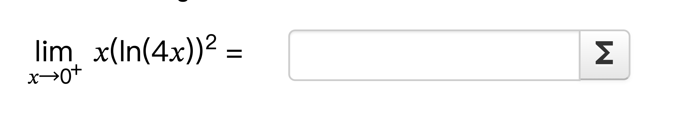Solved limx→0+x(ln(4x))2=limx→∞4x+12x+1= | Chegg.com