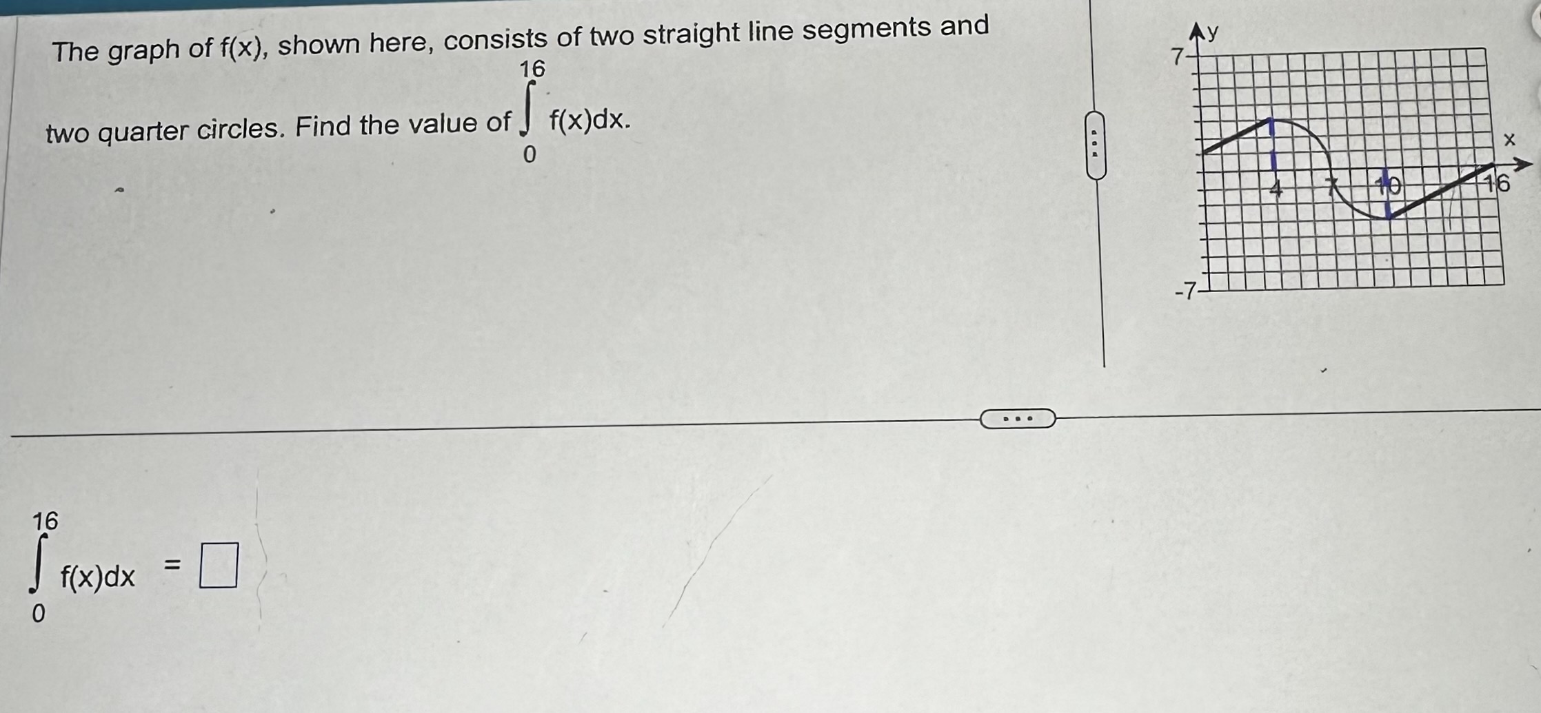 Solved The graph of f(x), ﻿shown here, consists of two | Chegg.com