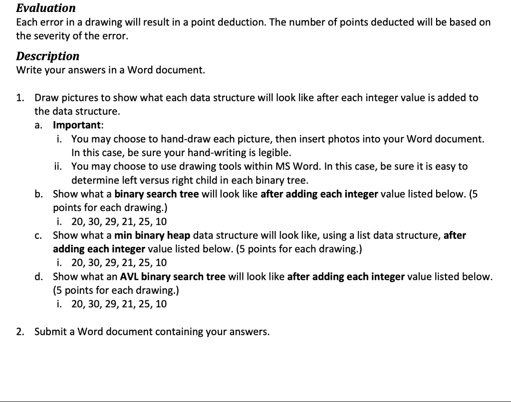 Solved Evaluation Each error in a drawing will result in a | Chegg.com