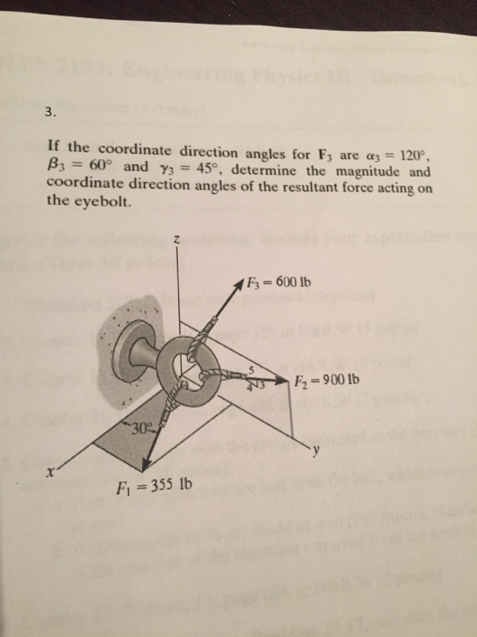 Solved If the coordinate direction angles for F_3 are | Chegg.com