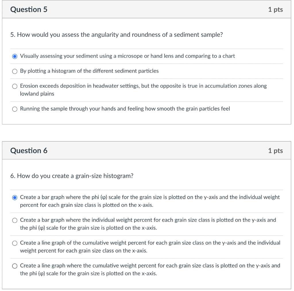Solved 5. How would you assess the angularity and roundness | Chegg.com