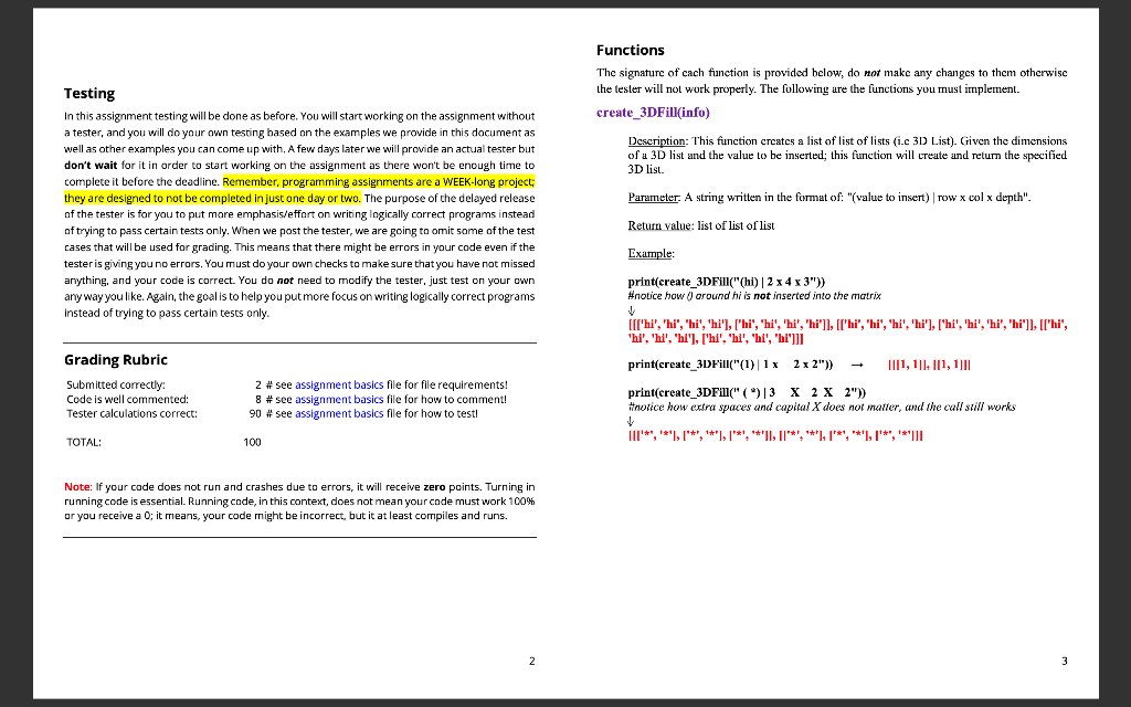 CS 112 - Fall 2020 - Programming Assignment 7 | Chegg.com