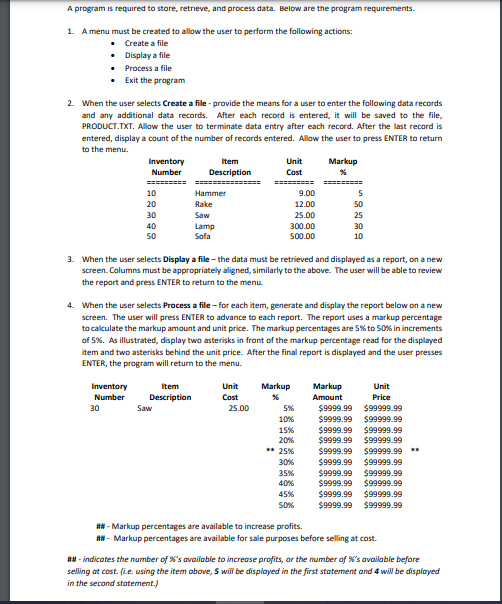 A program is required to store, retrieve, and process | Chegg.com