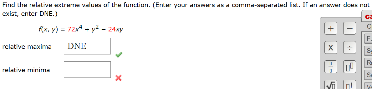 Solved Find the relative extreme values of the function. | Chegg.com