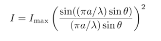 Solved The intensity from single slit interference is | Chegg.com
