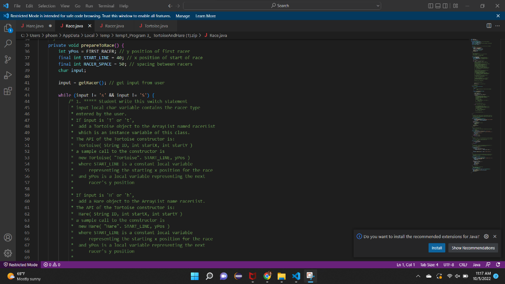 Solved Objectives - Use visual program to observe abstract | Chegg.com
