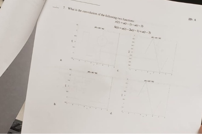 Solved ID: A 7. What is the convolution of the following two | Chegg.com