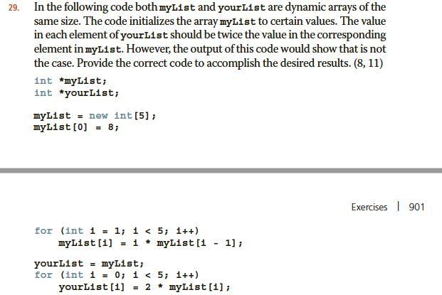 Solved 29 In The Following Code Both Mylist And Yourlist 