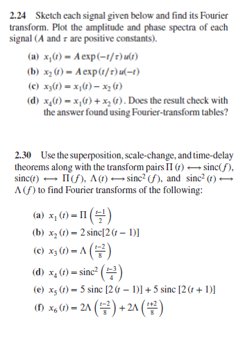 Solved 2.24 Sketch each signal given below and find its | Chegg.com